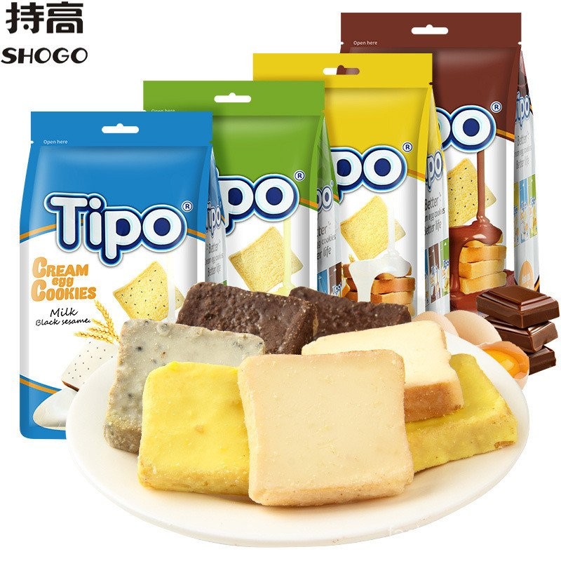 Vietnam mengimport batang roti Tipo 135g kepingan roti bersalut perisa asli durian persahabatan ...