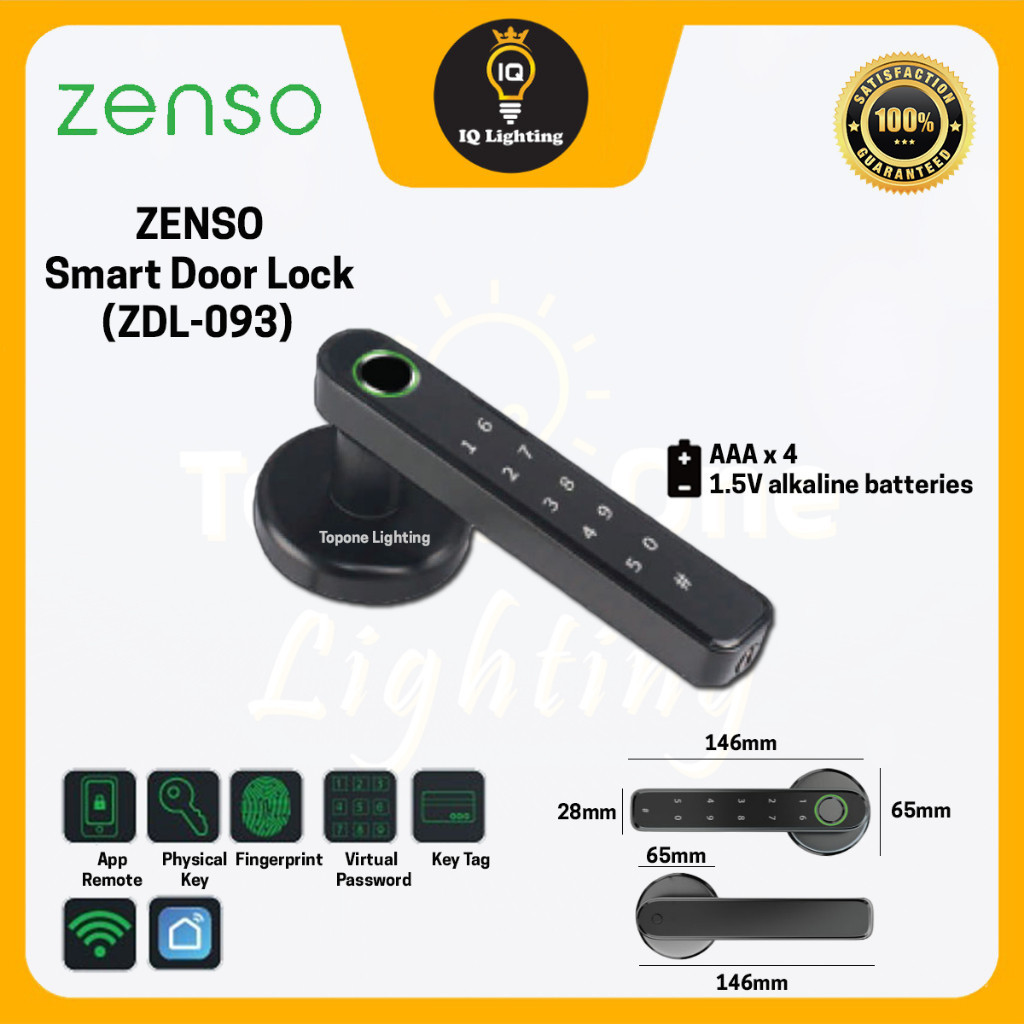 ( ZDL-093 ) ZENSO Smart Room Lock Smart Digital Lock Password ...