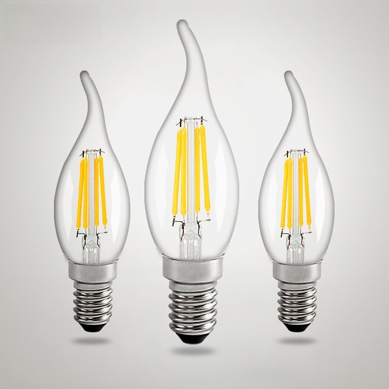 [220V] Filament Bulb E12/E14 Small Screw Edison Bionic Tungsten Candle ...