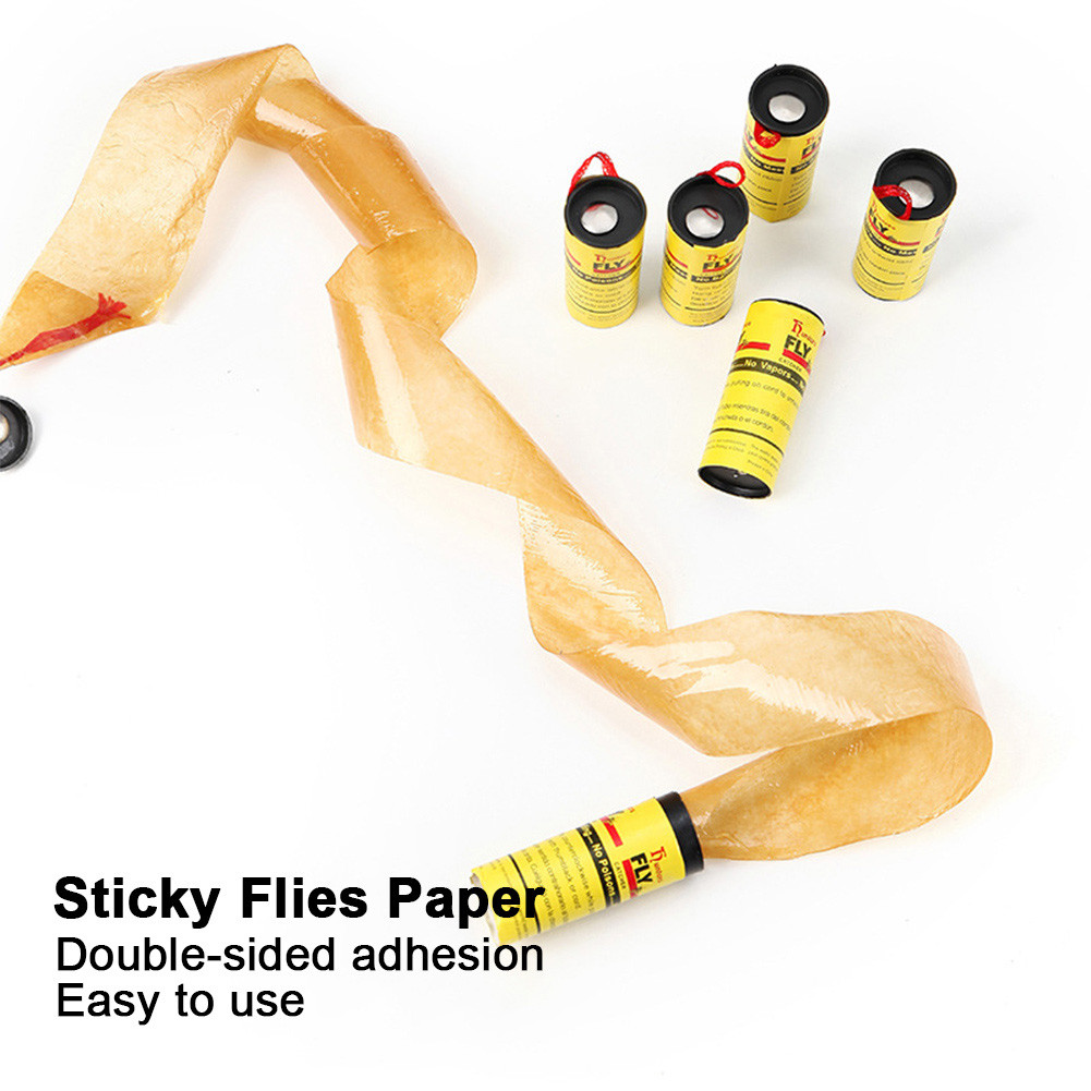 [Laicee.my] 24PCS Sticky Fly Trap Indoor Hanging Fly Tape Fly Paper ...