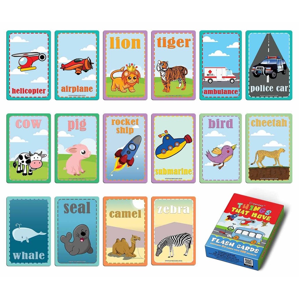 Things that Move Learning Flash Cards ( 1 -Deck ) | Shopee Malaysia