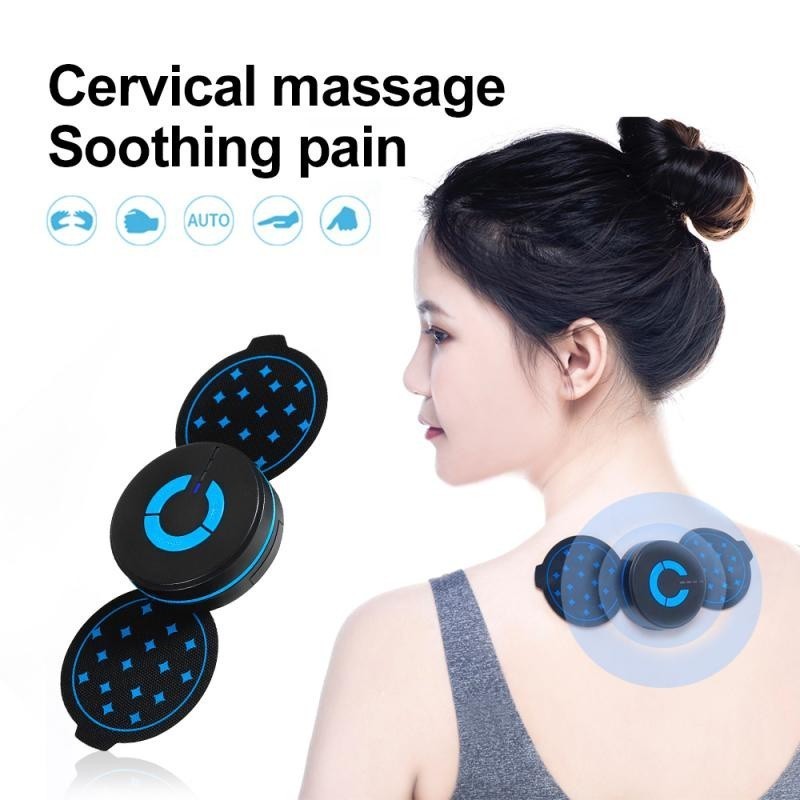 EMS Cervical Massager Stickers USB Rechargeable Stimulator Neck Hump ...