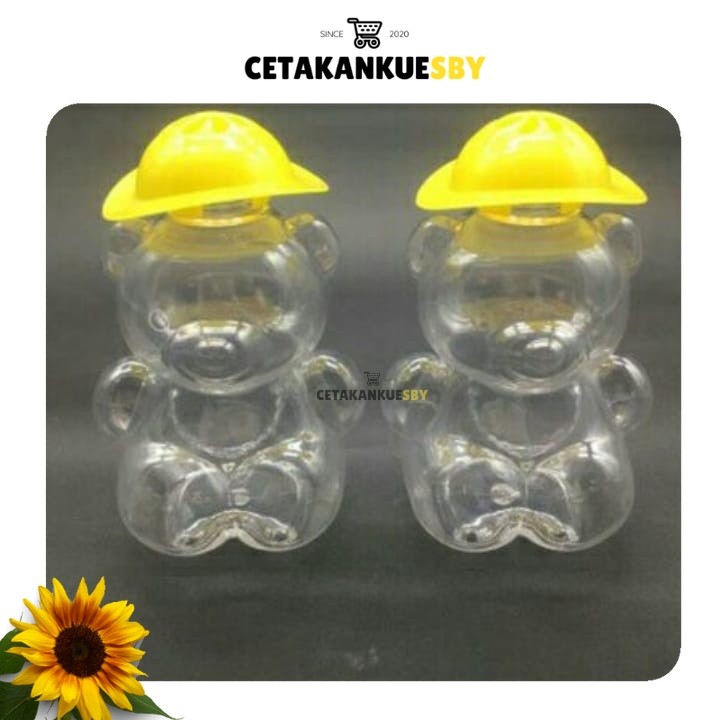 (CKS) Plastic Bear Bottle Jam Jar Candy Bottle Gummy Bottle 200ml ...