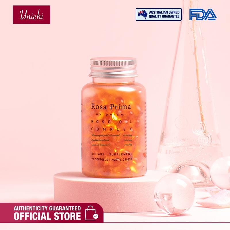 Unichi Rosa Prima Rose Essential Oil Complex Brighten Skin Fight Acne ...