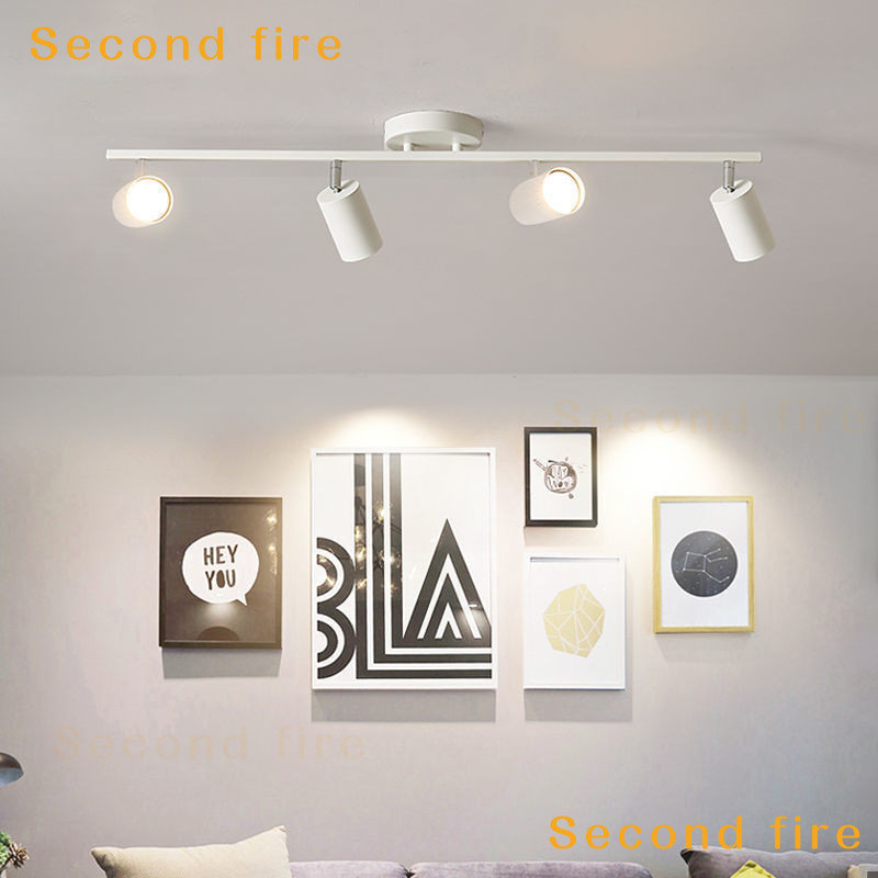 Modern Minimalist Track Light Long Strip Spotlight LED Ceiling Light ...