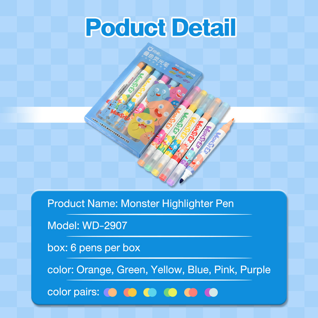12's Colors Twin Head Highlighter DIY Tacked Color Fluorescent Set ...