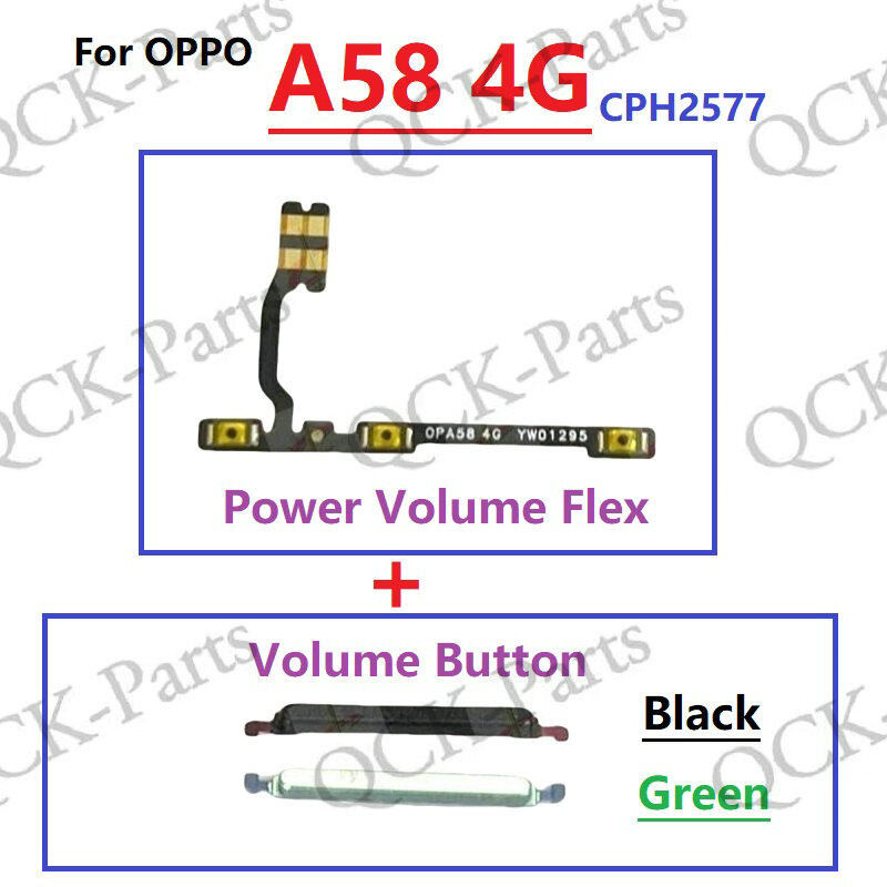 For OPPO A58 4G CPH2577 Power Volume Side Button Flex Cable Keys button ...