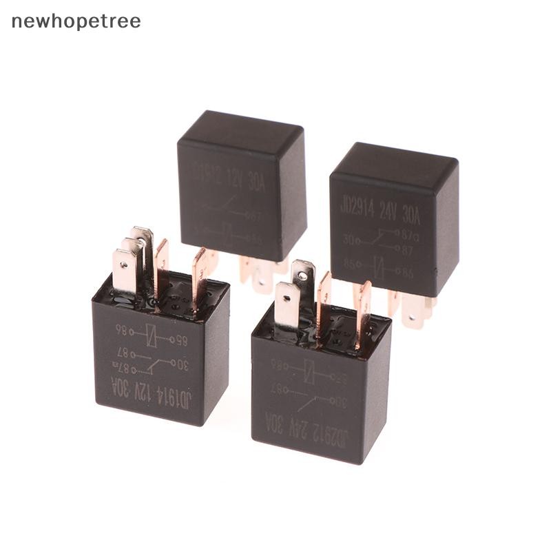Ntmy 4 Pin/5 Pin 30A 12V/24V Automotive Violet Relay Socket With Wire ...