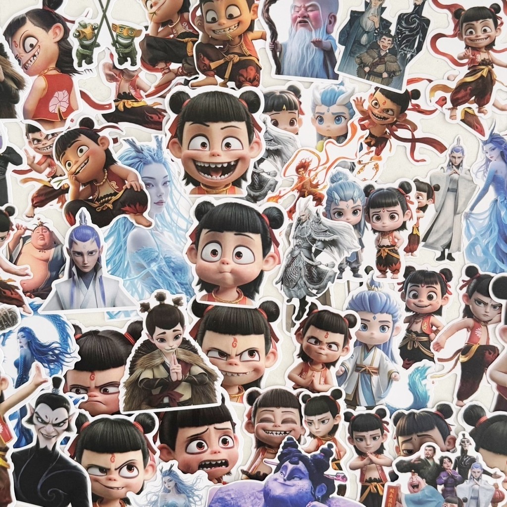 ★Ready Stock★110 Sheets Nezha Characters Ao Bing Stickers Demon Boy ...