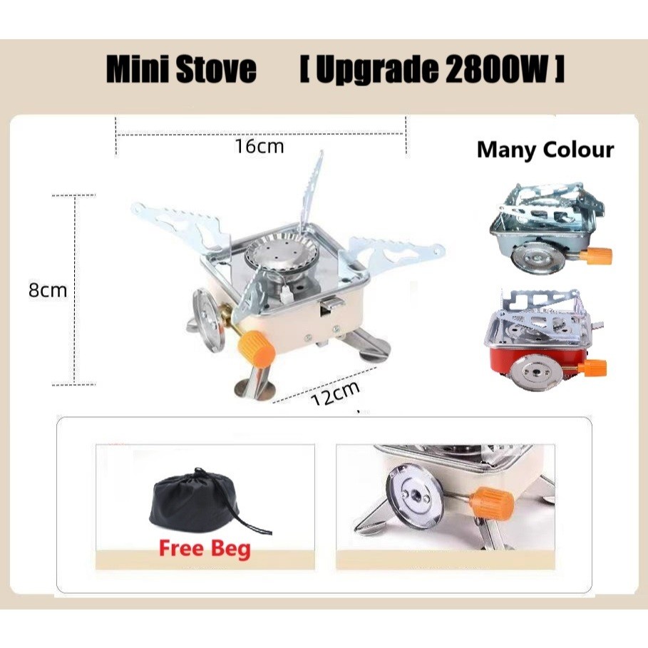 Mini Gas Stove Camping Stove Burner Portable Card Type Stove Outdoor ...