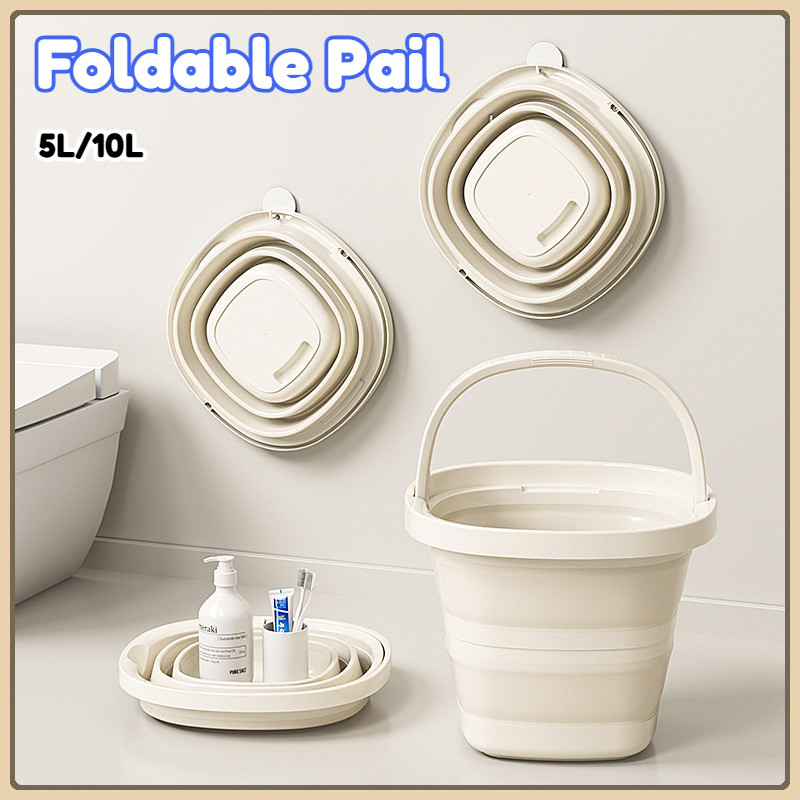 5/10L Foldable Collapsible Pail | Portable & Leakproof | Baldi Lipat ...