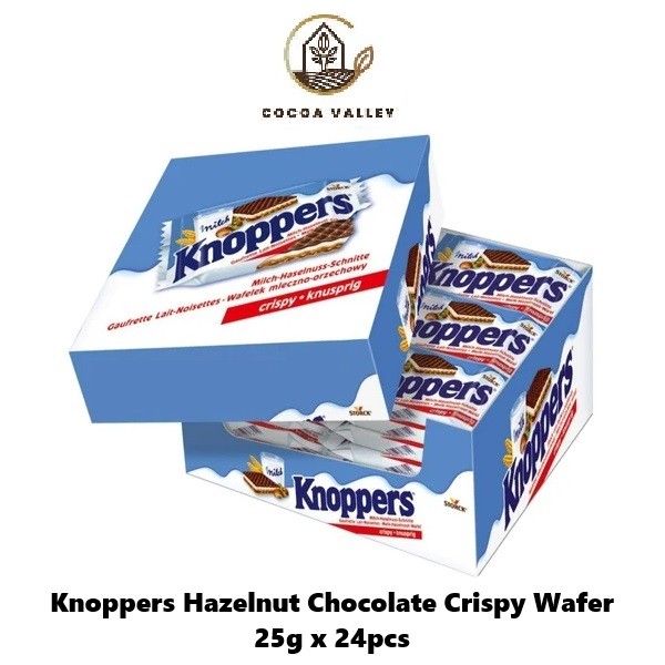 Knopper Hazelnut Chocolate Crispy Wafer 25g x24pcs | Shopee Malaysia