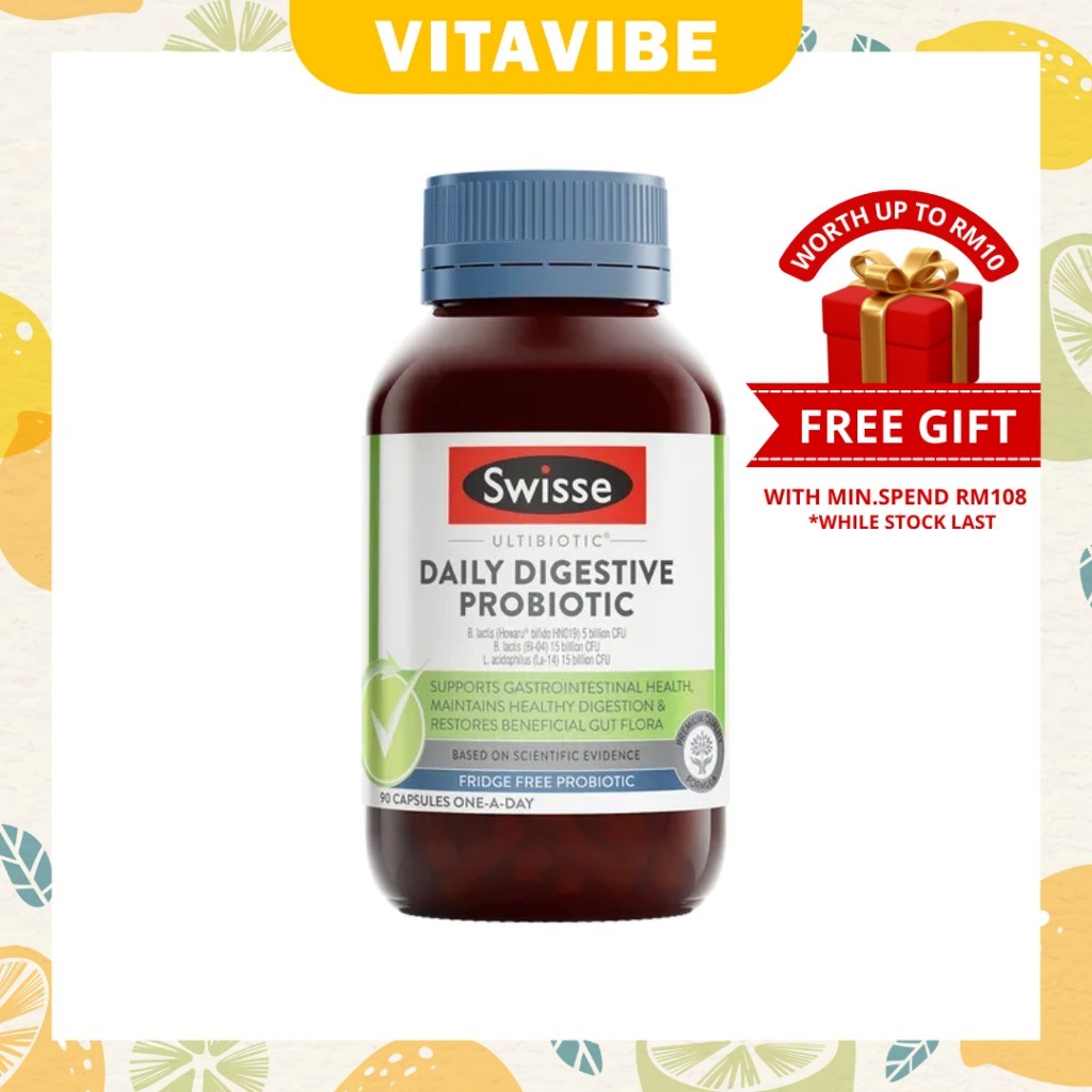 Swisse Ultibiotic Daily Digestive Probiotic (90 Capsules) | Shopee Malaysia