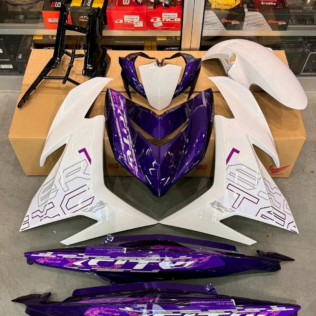 Y15 ZR V1 V2 AREOX PURPLE MERAH BIRU PUTIH COVER SET TAMPAL SIAP ...