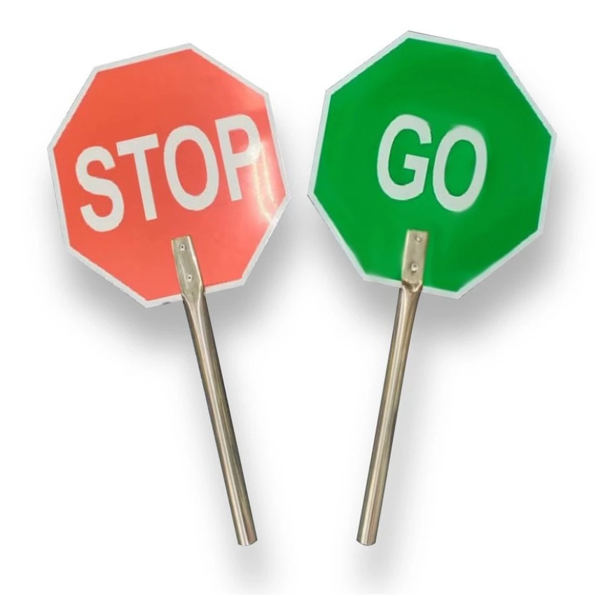 Lollipop Stop And Go Traffic Sign Aluminium material, Signage Board ...