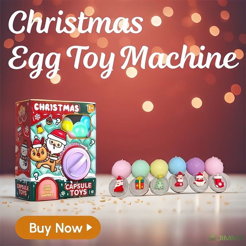 6PCS Christmas Egg Kids Toys Gashapon Machines with Random Capsule Toys ...