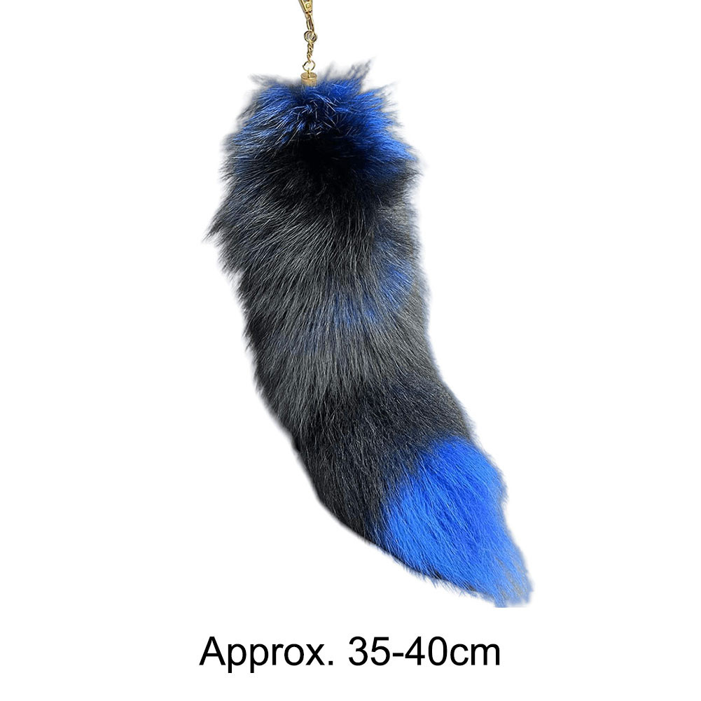 ♥Shoppnew♣ Therian Tail Fox Tail Keychain Cute Animal Tail Keychain ...