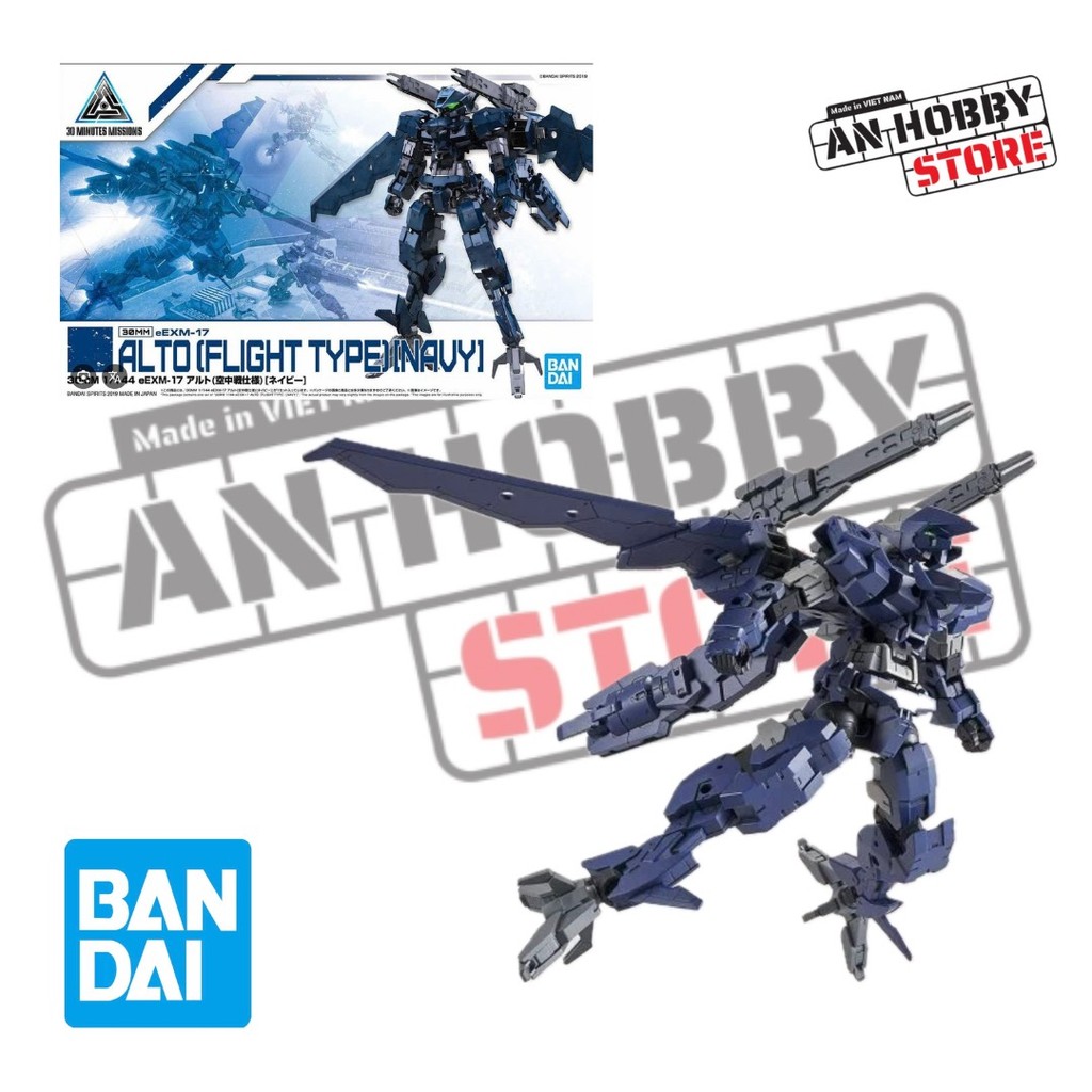 Bandai ASSEMBLY MODEL 30MM 1/144 eEXM-17 ALTO (FLIGHT TYPE) [NAVY ...