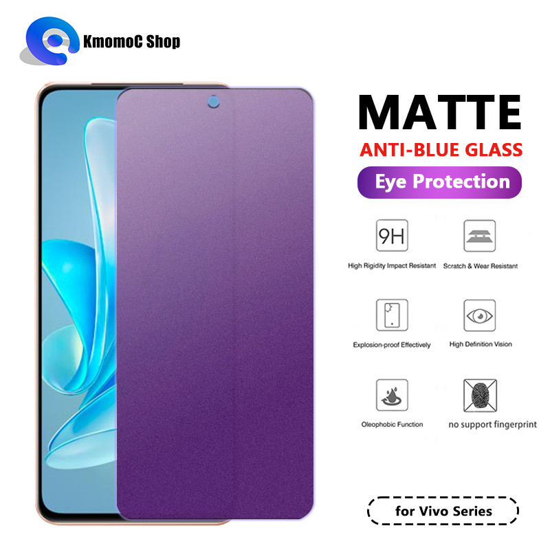 Anti Blue Matte Tempered Glass For VIVO iQOO 13 12 11 Z9 Z9x Z8x Z7 Z7x ...