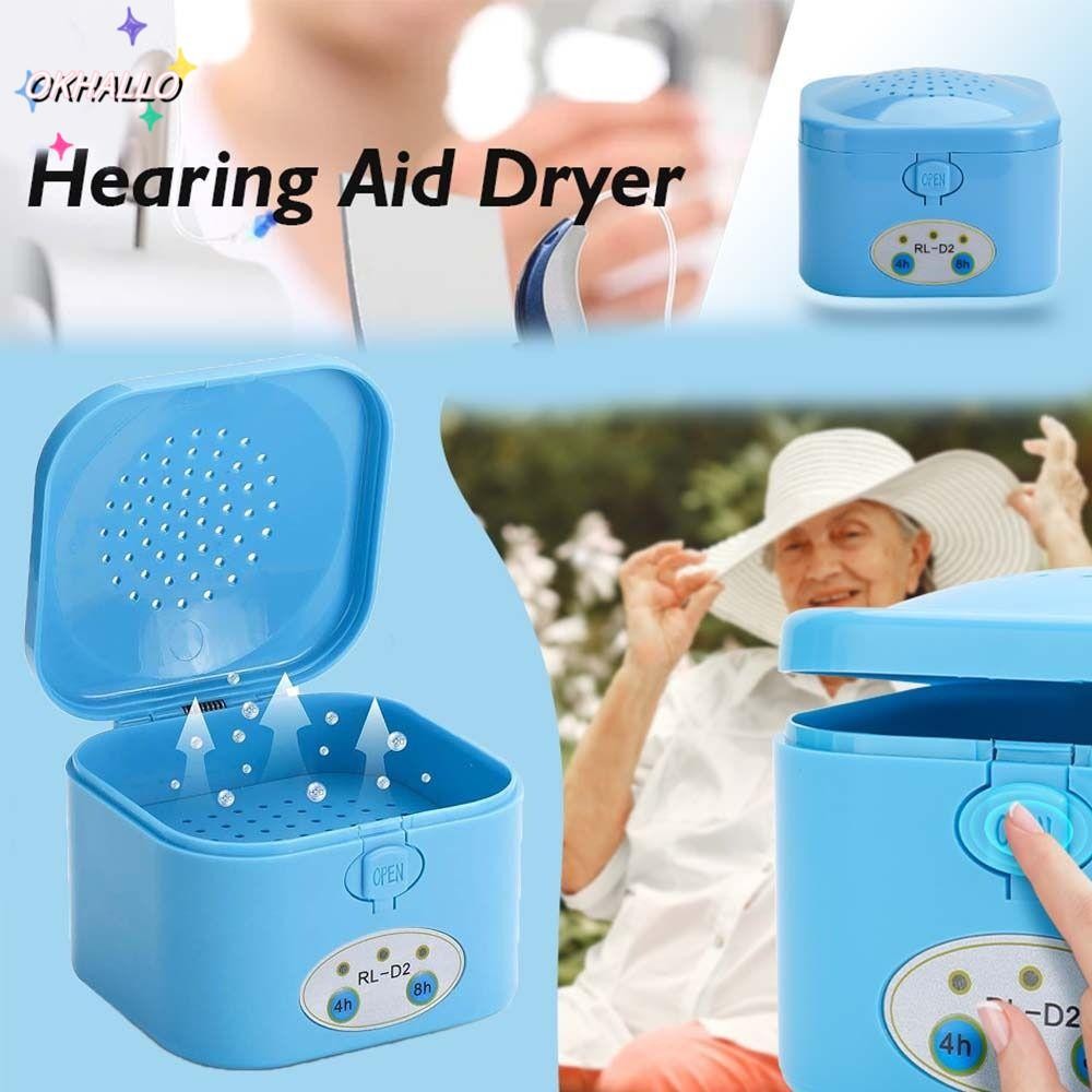 OKHALLO Hearing Aid Dryer, Automatic Drying System Dehumidifier, Hot ...