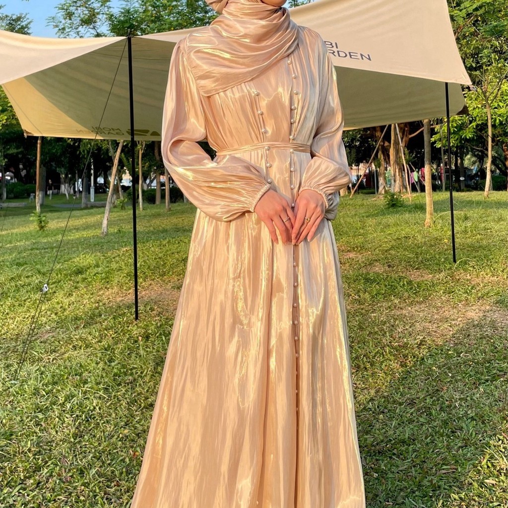 Women's Muslim Dress Streamer Yarn Best-Selling Dress Robe Evening Gown ...