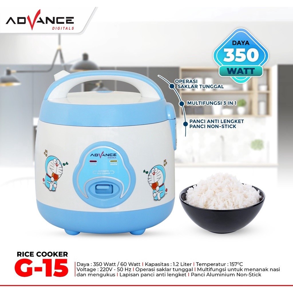 Advance G-15A Doraemon Multipurpose Rice Cooker | Shopee Malaysia