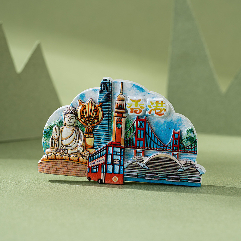 Refrigerator Magnet Chinese Cultural Creative City Refrigerator Sticker ...