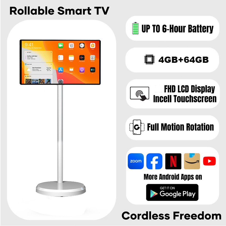 21.5 Inch White Tablet Tv 64Gb 6000Mah Smart Screen 21.5" Lcd Display ...