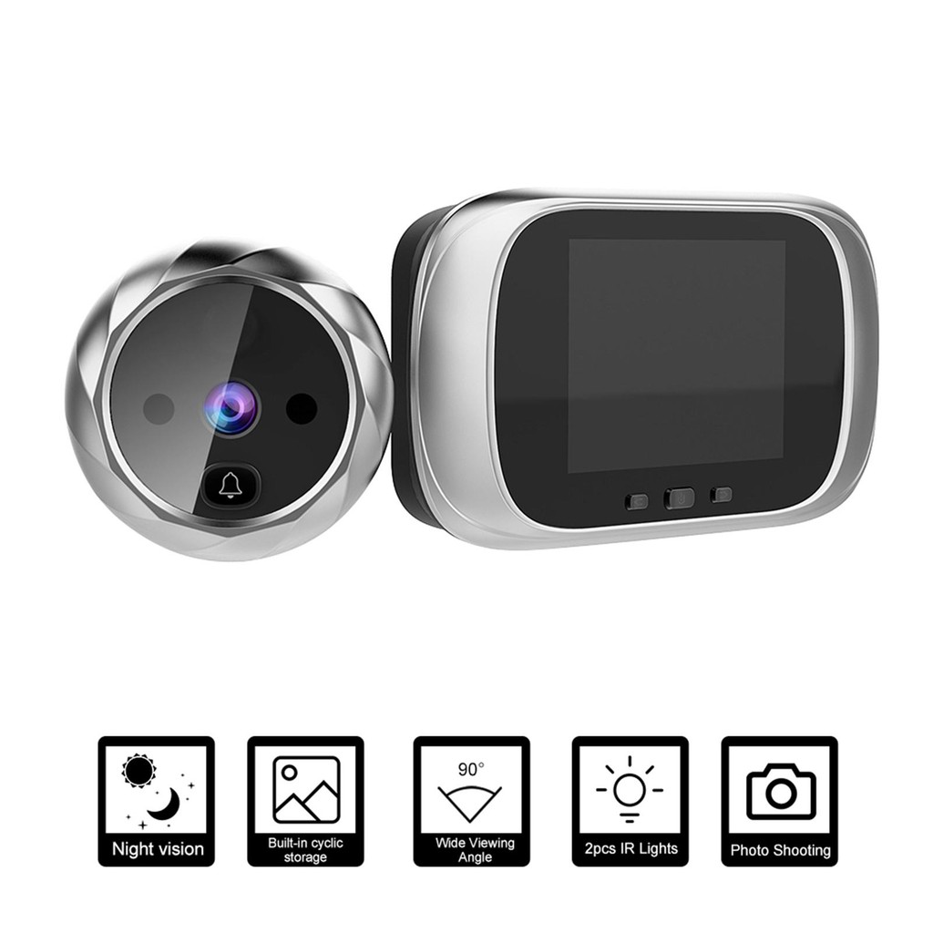 Digital Door Viewer Peephole Door Camera Doorbell 2.8-inch Night Vision ...