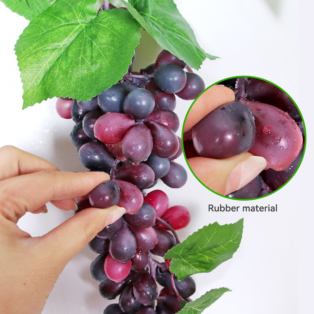 Artificial Grape Bunch Frosted Design Realistic Not Wither Fake Rubber ...