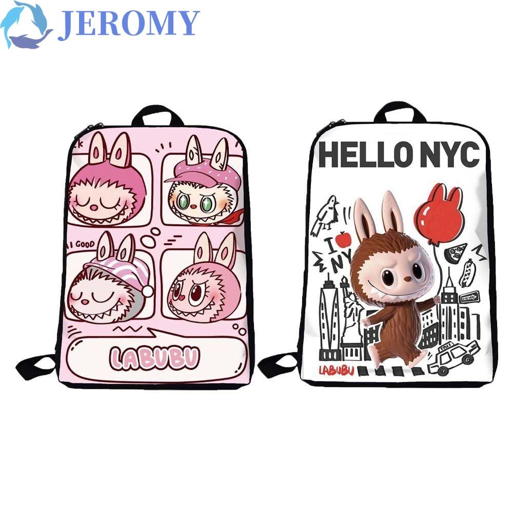 JEROMY Labubu Students Shoulder Bag, Waterproof Cartoon Labubu School ...