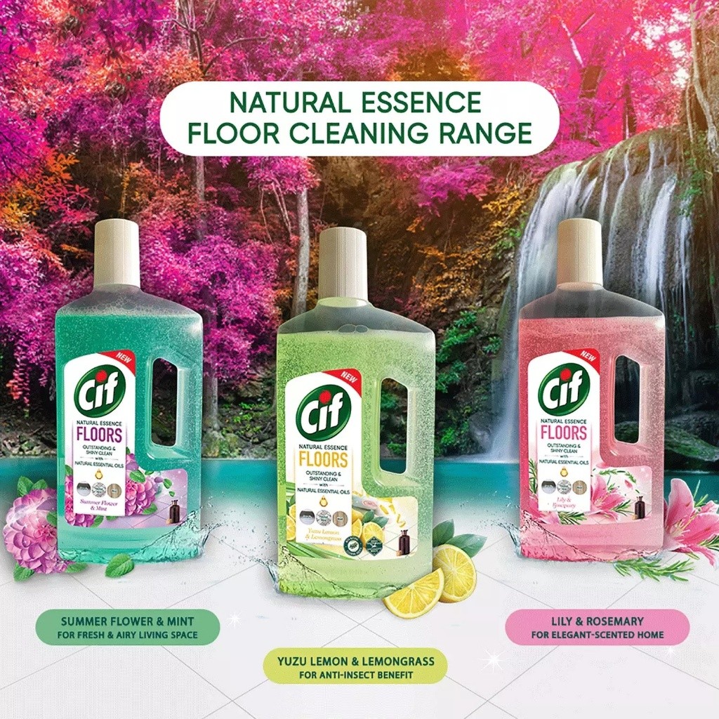 Cif Natural Essence Floor Cleaner For Tough Stains (997ml) | Shopee ...