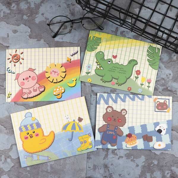 kad kahwin kad kahwin digital Sampul surat alat tulis kartun lembut dan ...