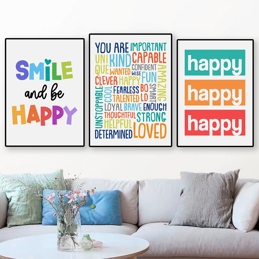 Kids Positive Affirmation Art Prints Inspirational Poster Self ...