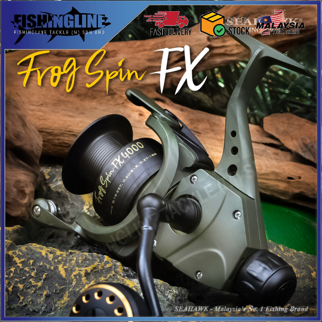 SEAHAWK FROG SPIN FX SPINNING REELPatented Attractive “Frog” Like Sound Alarm System. | Shopee ...