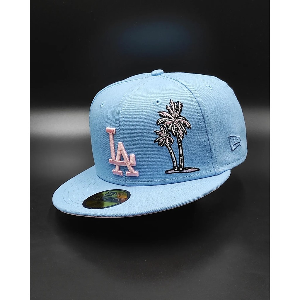 LA MLB Los Angeles Dodgers Palm Taco Blue 59FIFTY Cap Coconut Tree Logo ...