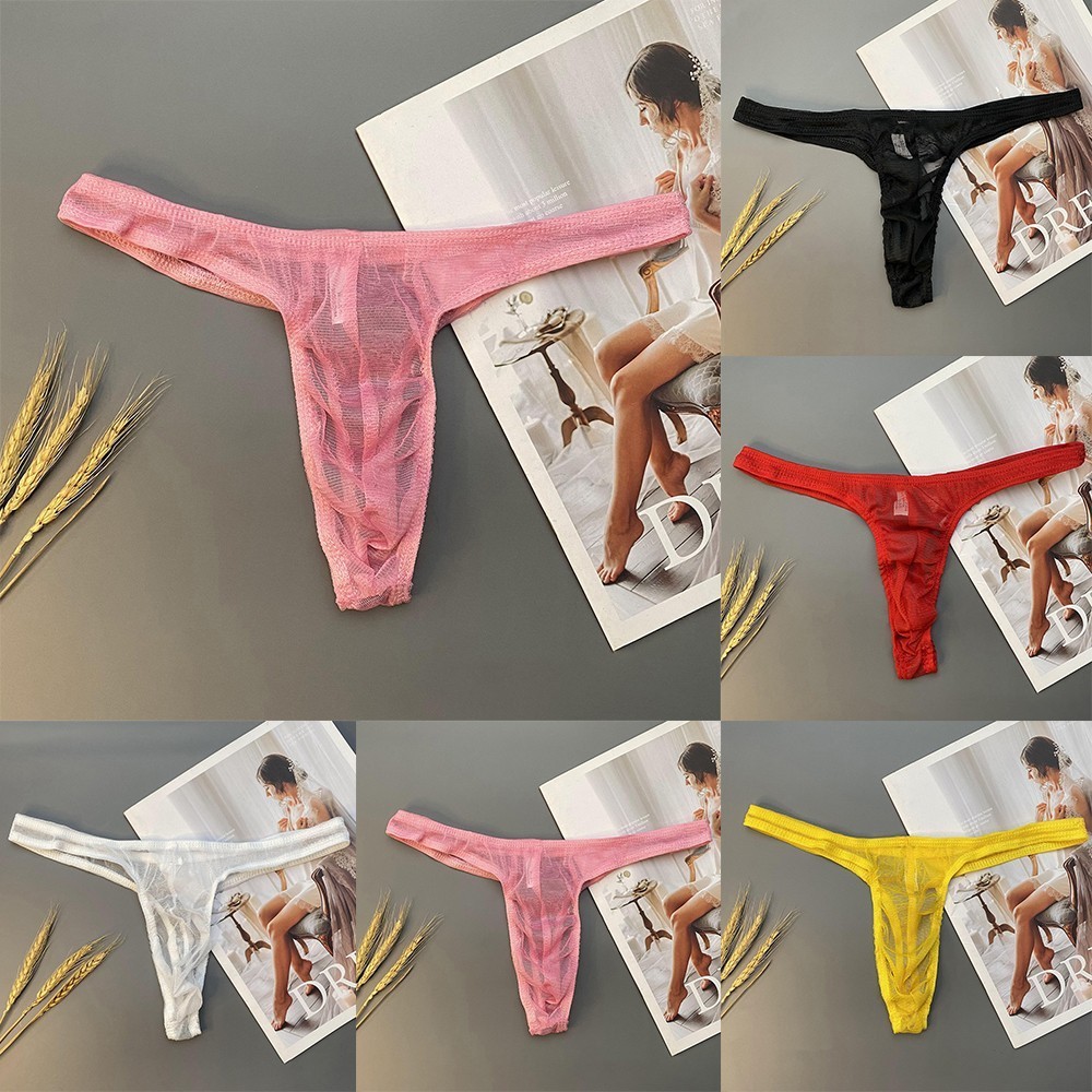[Ready stock]Men Sexy Lingerie T-back Thong G-String Underwear Briefs ...