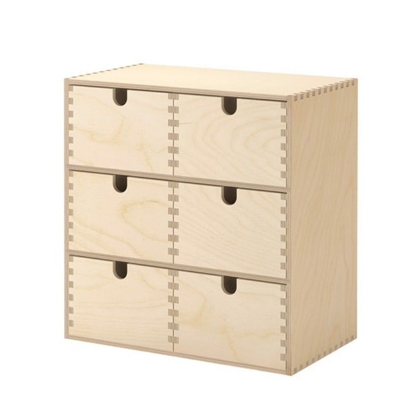 Ikea MOPPE Mini Chest Of Drawers, Birch Plywood | Shopee Malaysia