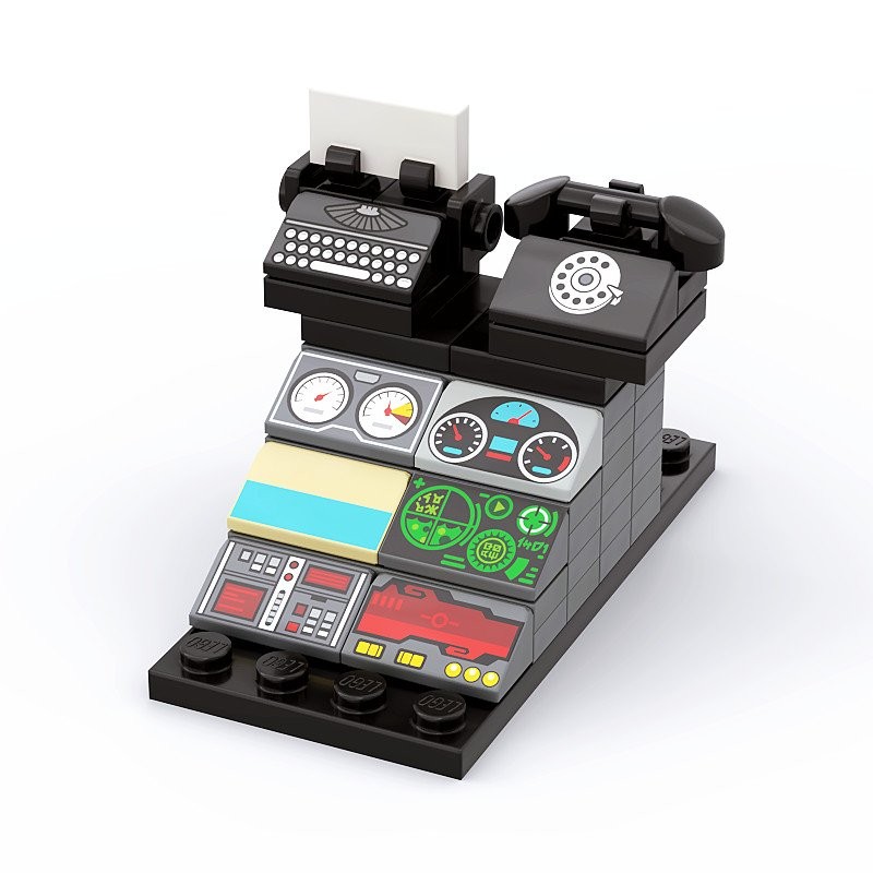 Lego LEGO 85984 1x2 Slope Gloss Panel Printing Cockpit Typewriter ...