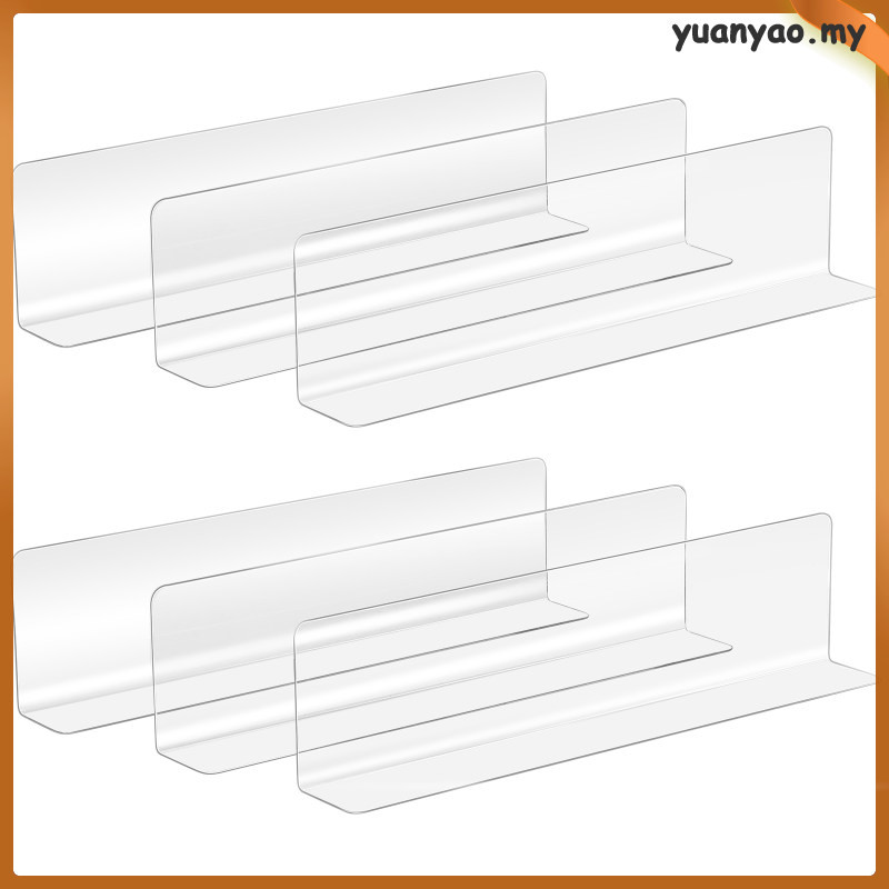 20 Pcs Corner Shelf Wall Mounted Rack Shelves Separator Divider Clear ...