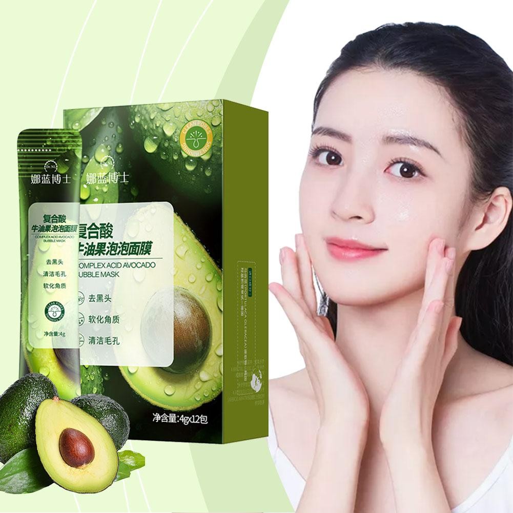 Avocado Bubble Mask Shrinking Pores Exfoliating Acid Avocado Bubble ...