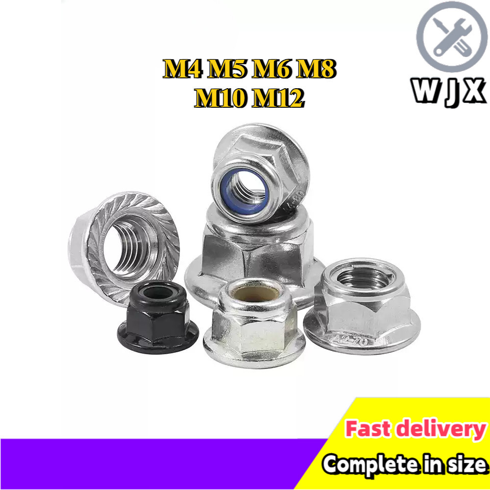 M4 M5 M6 M8 M10 M12 Stainless Steel Flange with Tooth Anti-Locking Nut [WJX-WDY] | Shopee Malaysia