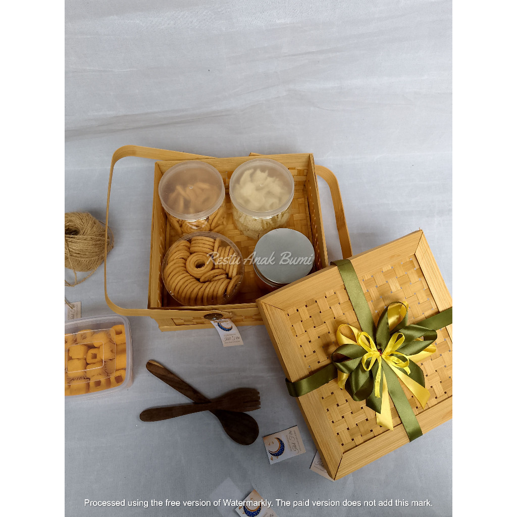 (Ramadan Series) Stacking Box Basket 1 20cm 25cm 30cm Ribbon | Woven ...