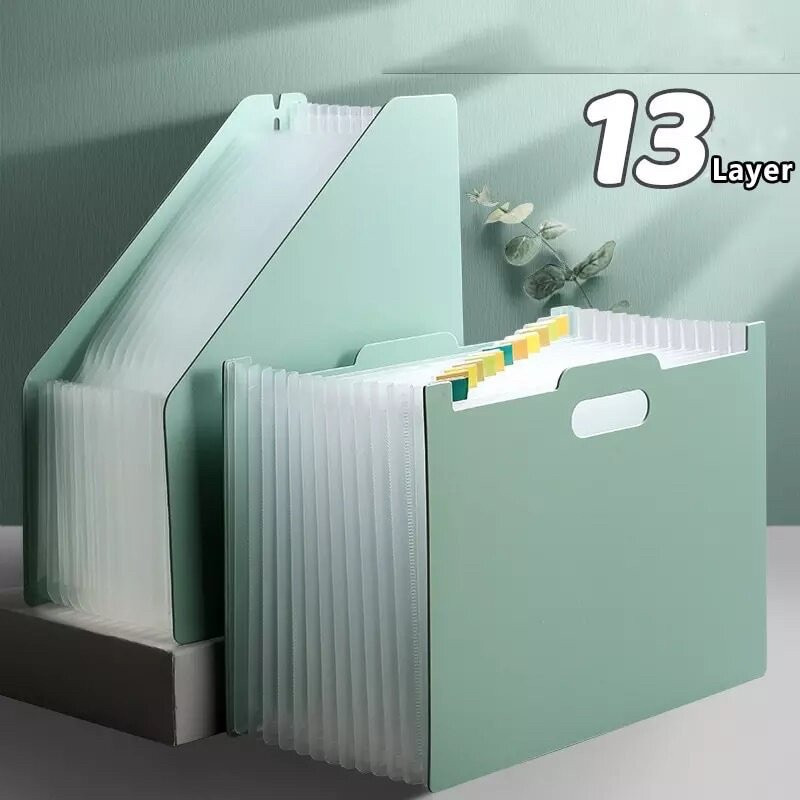 Desktop File Organizer Box Expanding File Folder Multilayer Extra Thick ...