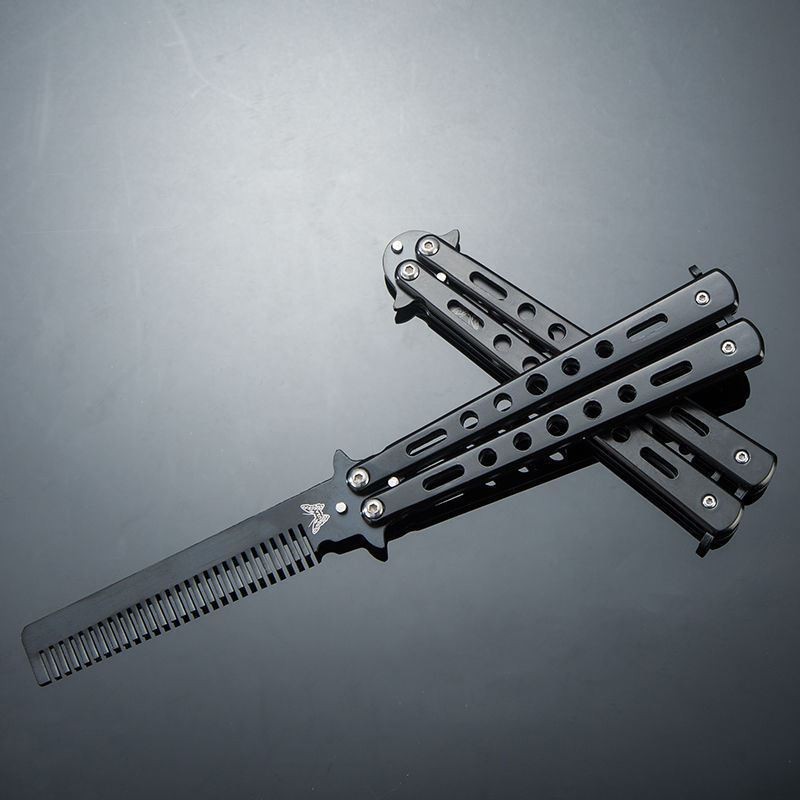 Butterfly Comb Wide Tooth Practice Beginner Folding Comb Stainless ...