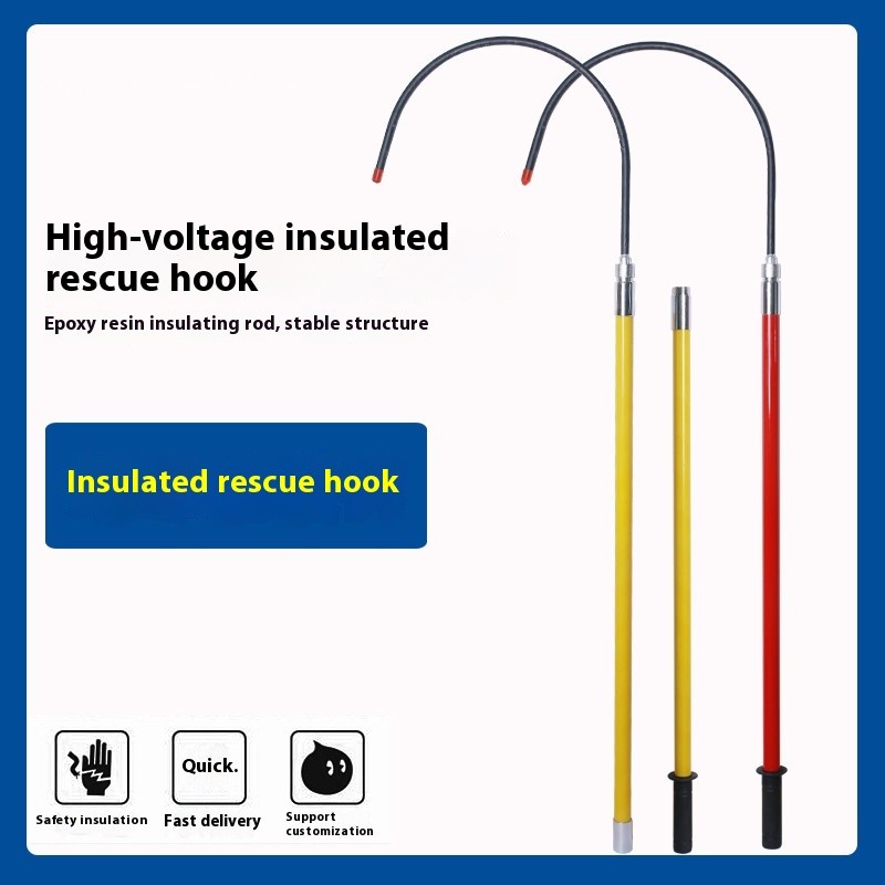 High voltage insulated rescue hook power operation protection 10KV ...