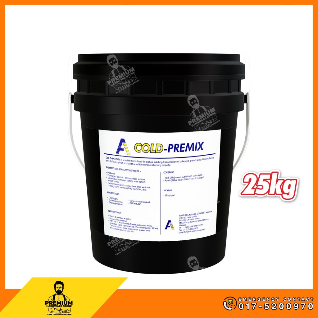 25kg Ready-To-Use Cold Premix – Bahan Tampal Jalan & Lubang Tar ...
