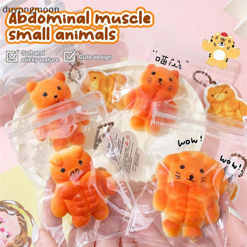 (duyongmoon) Abdominal Muscles Bear Pinching Keychain Muscle Lion Mochi ...