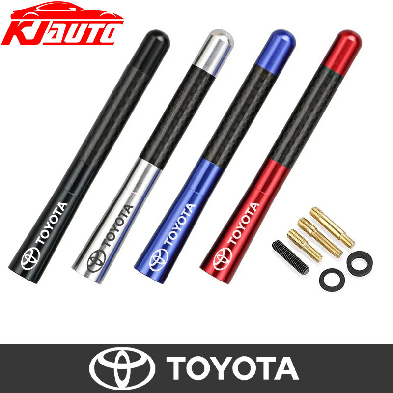 Universal 12cm Toyota Car Antenna Carbon Fiber Radio FM Antena Black ...