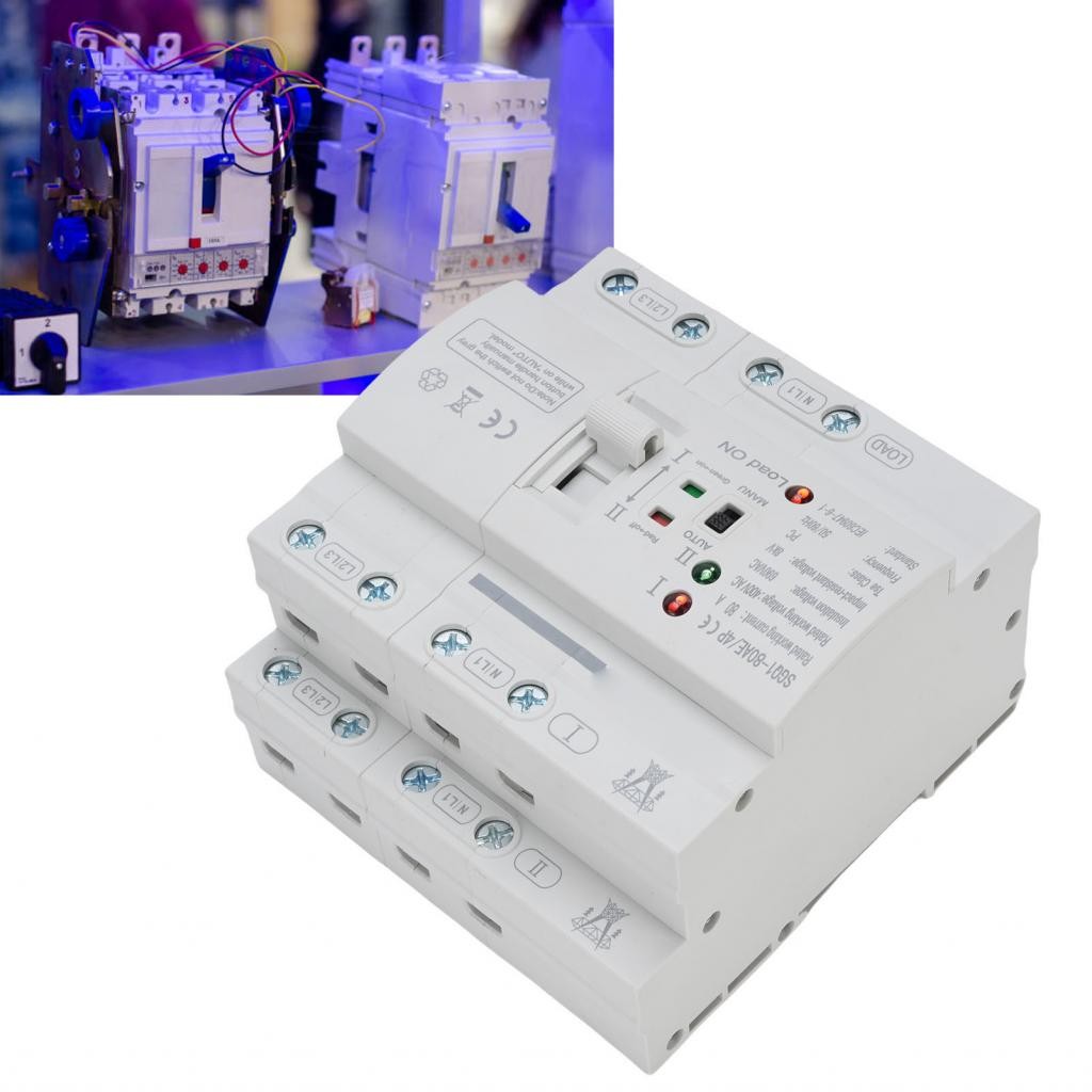 4P Automatic Transfer Switch Easy Installation 400V 80A Flame Retardant ...